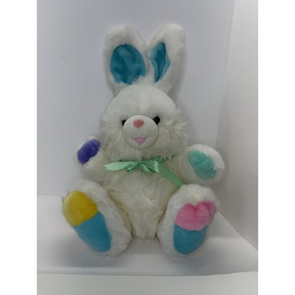 Unique Vintage | Toys | Vintage Hoppy Hopster Easter Bunny Plush White ...